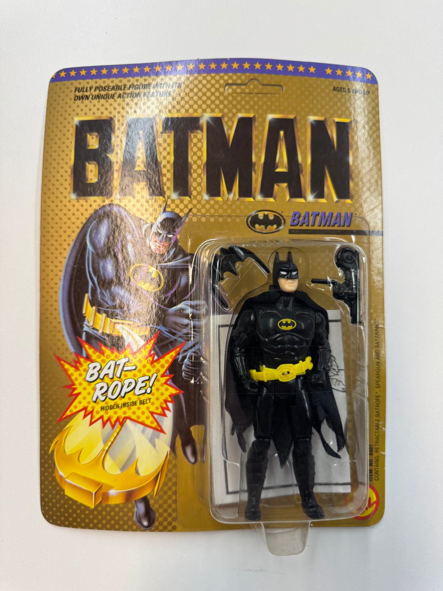 Toy Biz 1989 Batman with Bat-Rope Original Authentic UNPUNCHED SEALED ...