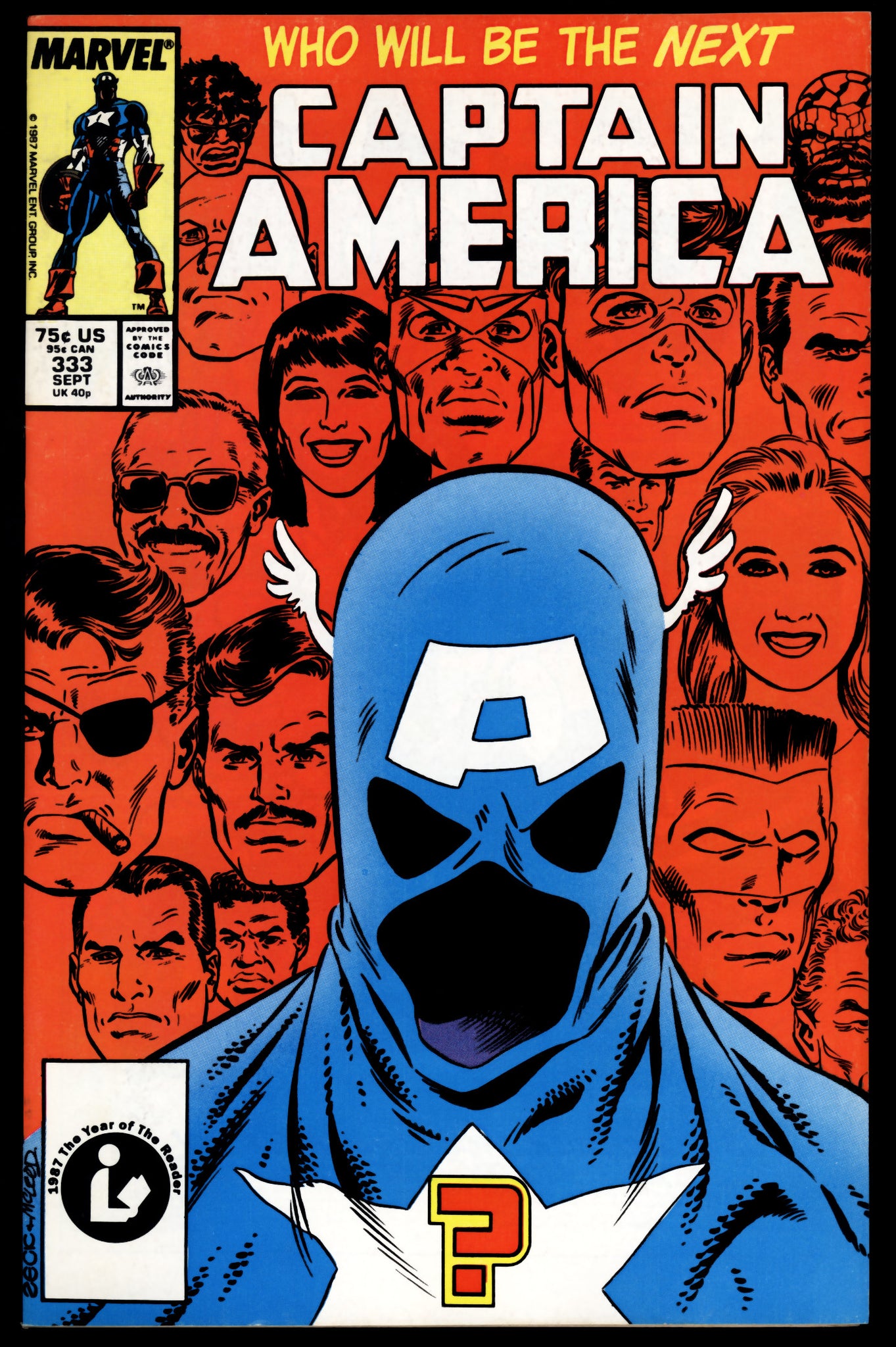 Captain America #333 1987 (NM-) 1st John Walker as Captain America ...