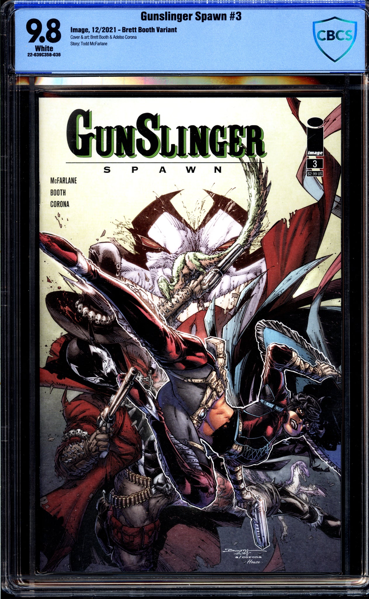 Gunslinger Spawn #3 CBCS 9.8 (2021) Brett Booth Variant! McFarlane! – Ultimate Key Issue Comics