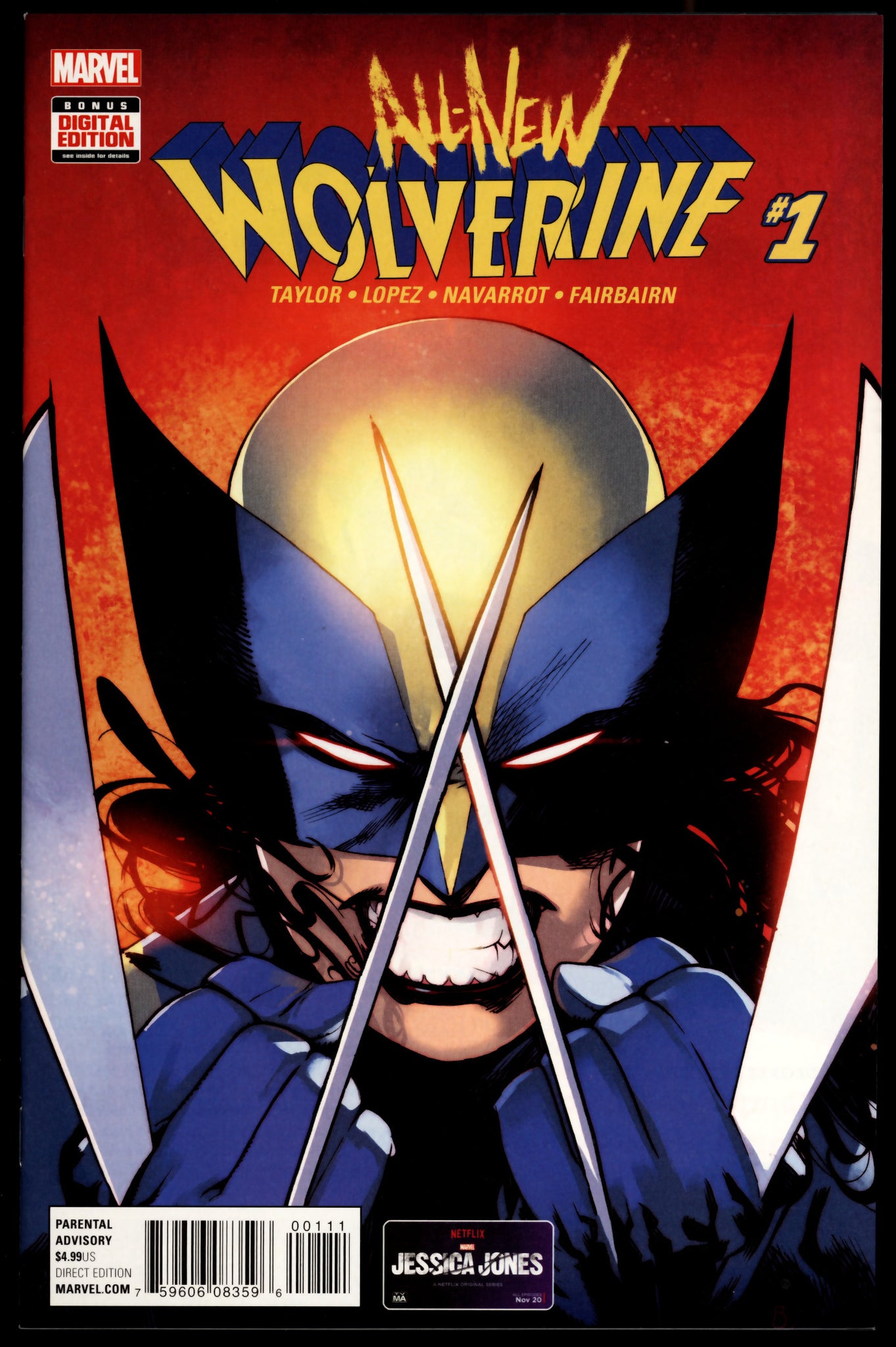All New Wolverine #1 Marvel 2016 (NM+) Debut of X-23 as Wolverine ...