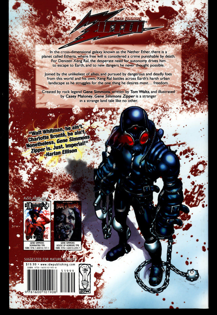 Gene Simmons Zipper Vol 1 IDW 2008 First Printing Trade Paper Back ...