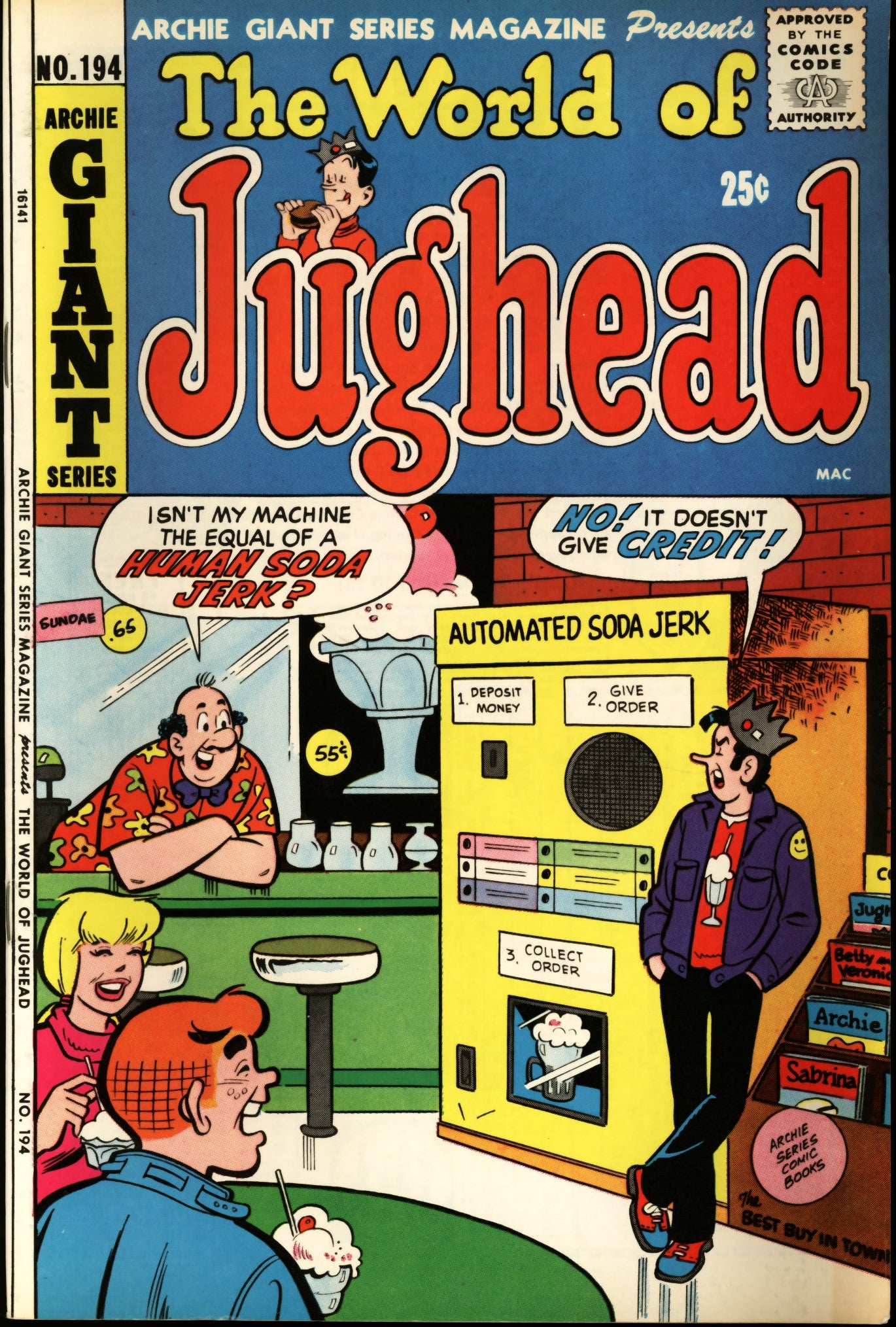 Archie Giant Series Magazine #194 (VF) Archie Series 1972 Bronze Age ...