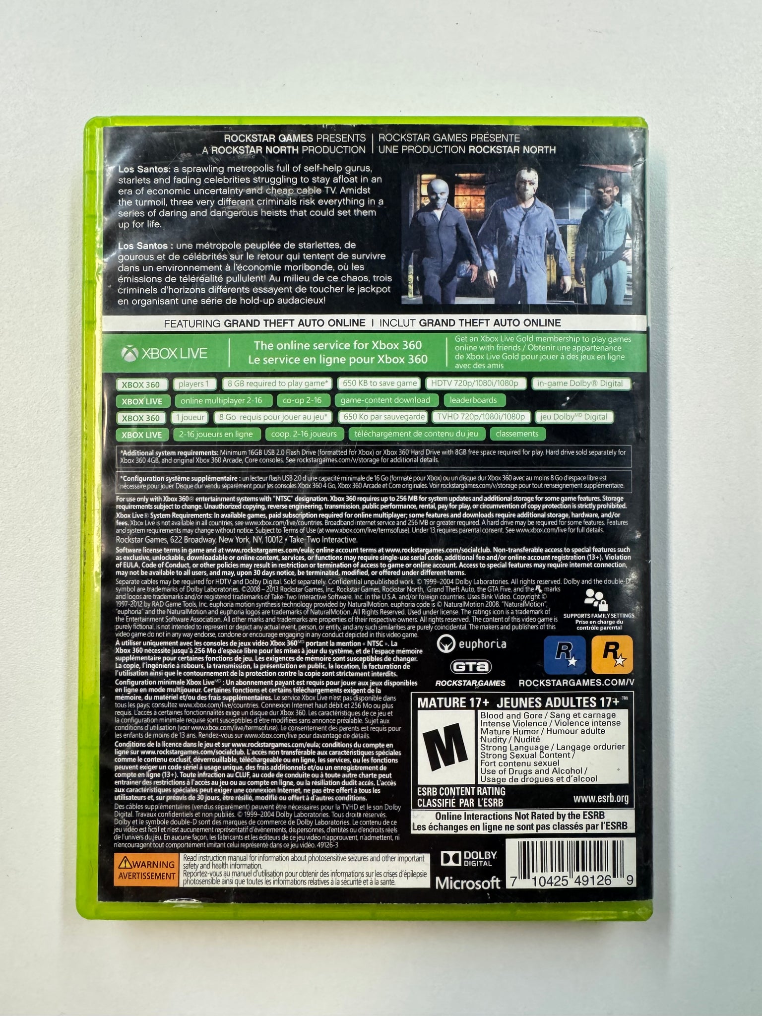 Grand Theft Auto V Microsoft XBOX 360 CIB w/ Atomic Blimp Code Card ...