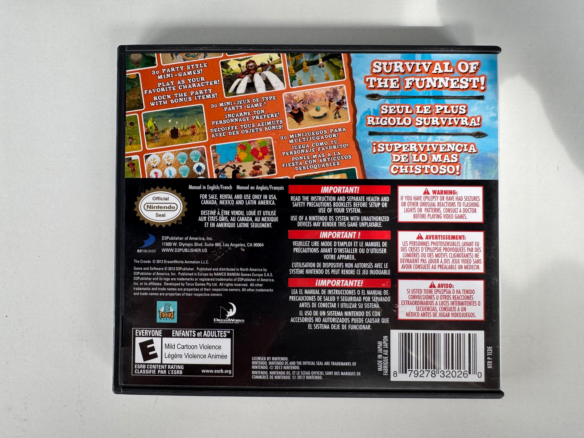 The Croods Prehistoric Party Nintendo DS CIB w/ Manual – Ultimate Key ...