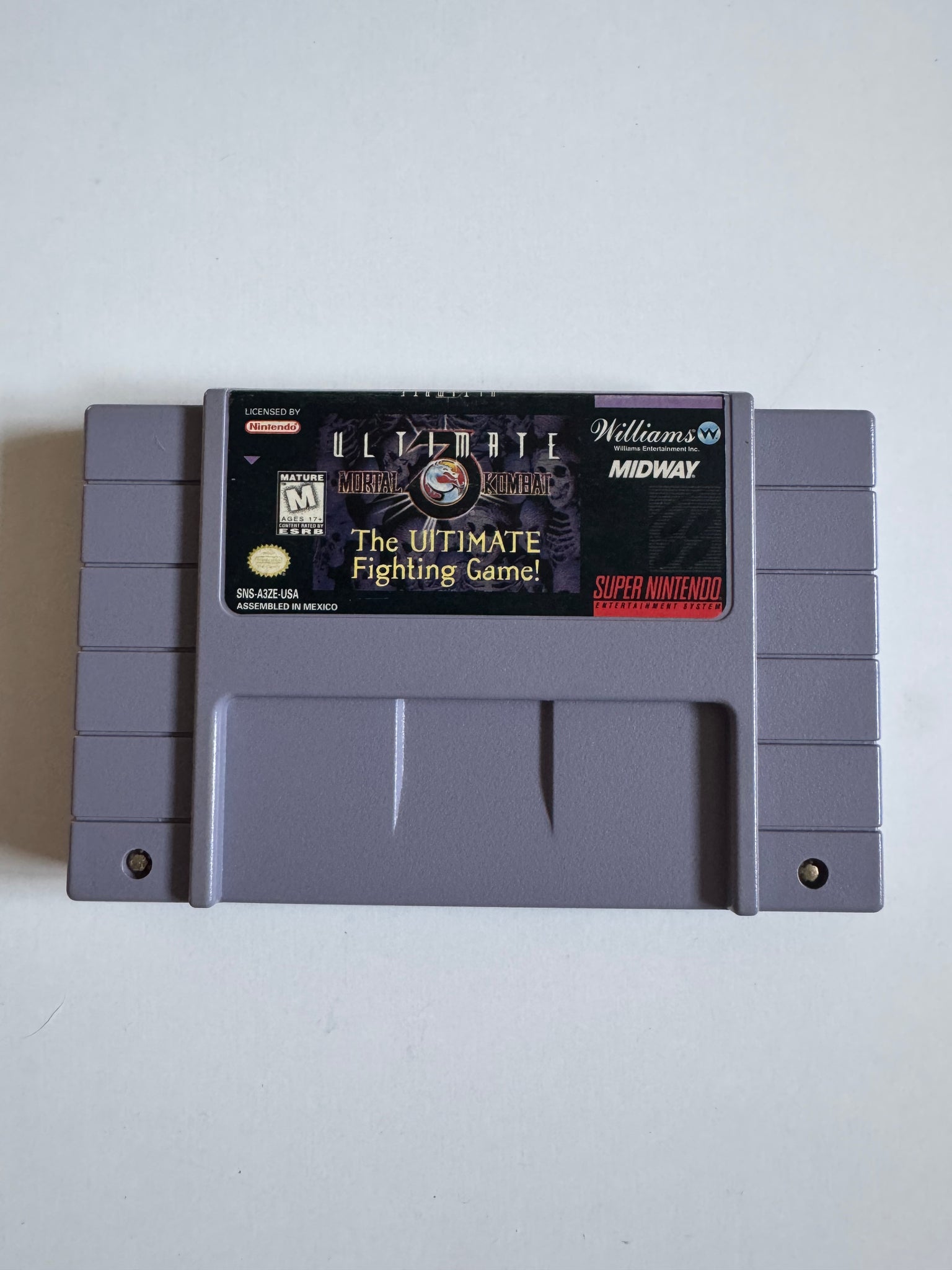Ultimate Mortal Kombat 3 SNES Super Nintendo 1996 Authentic Cart Only ...