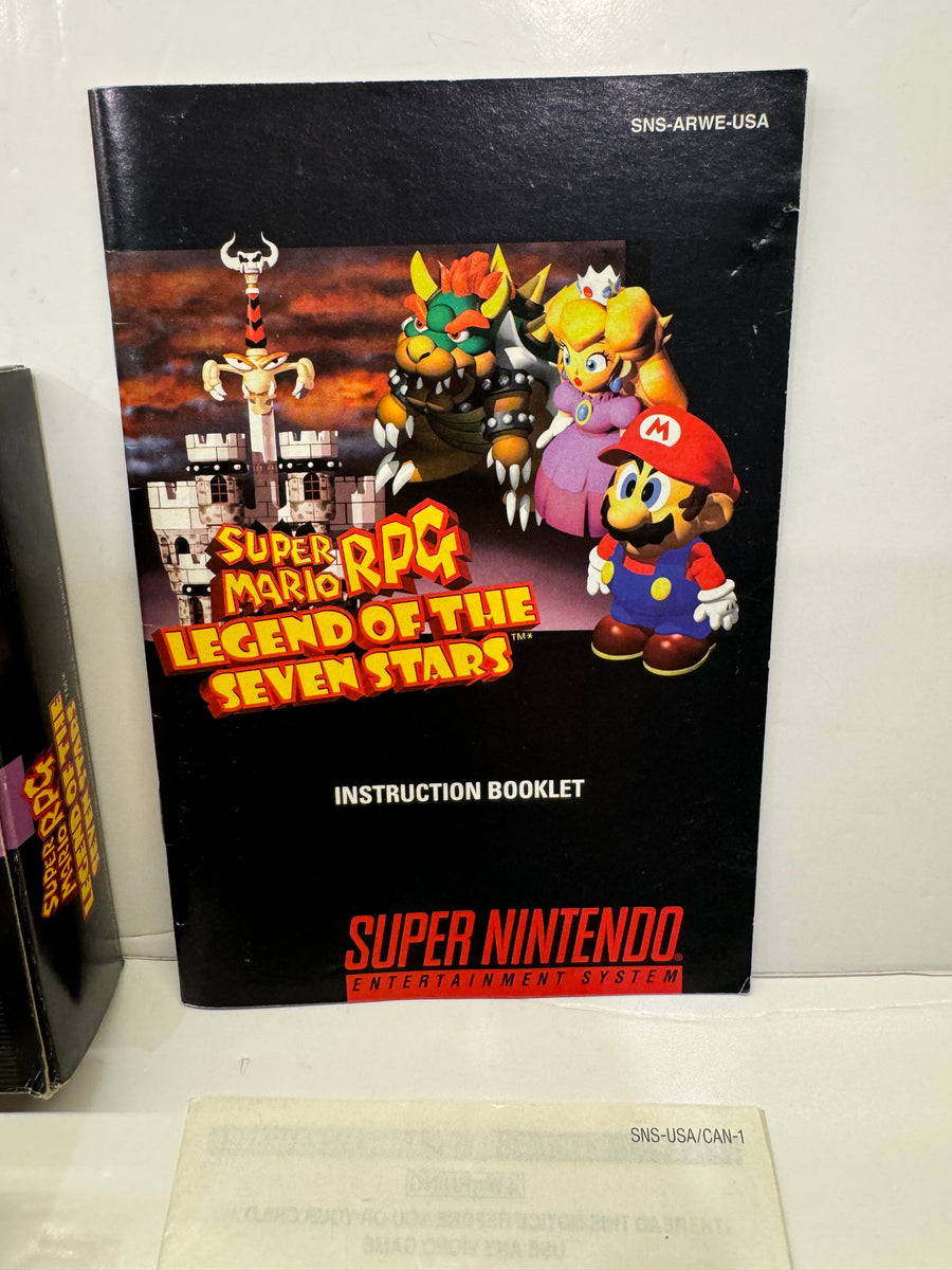Super Mario RPG Legend of the Seven Stars SNES 1996 Complete in Box ...