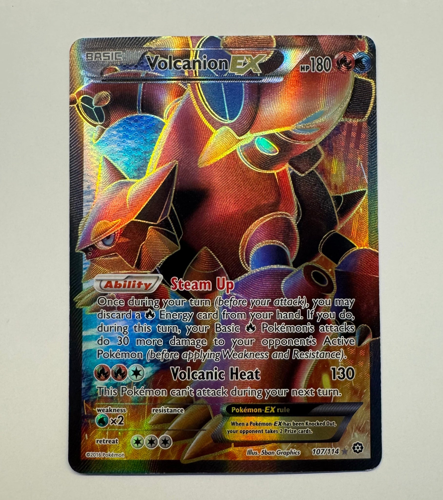 Pokemon TCG Volcanion EX XY Steam Siege 107/144 Holo 2016 – Ultimate ...