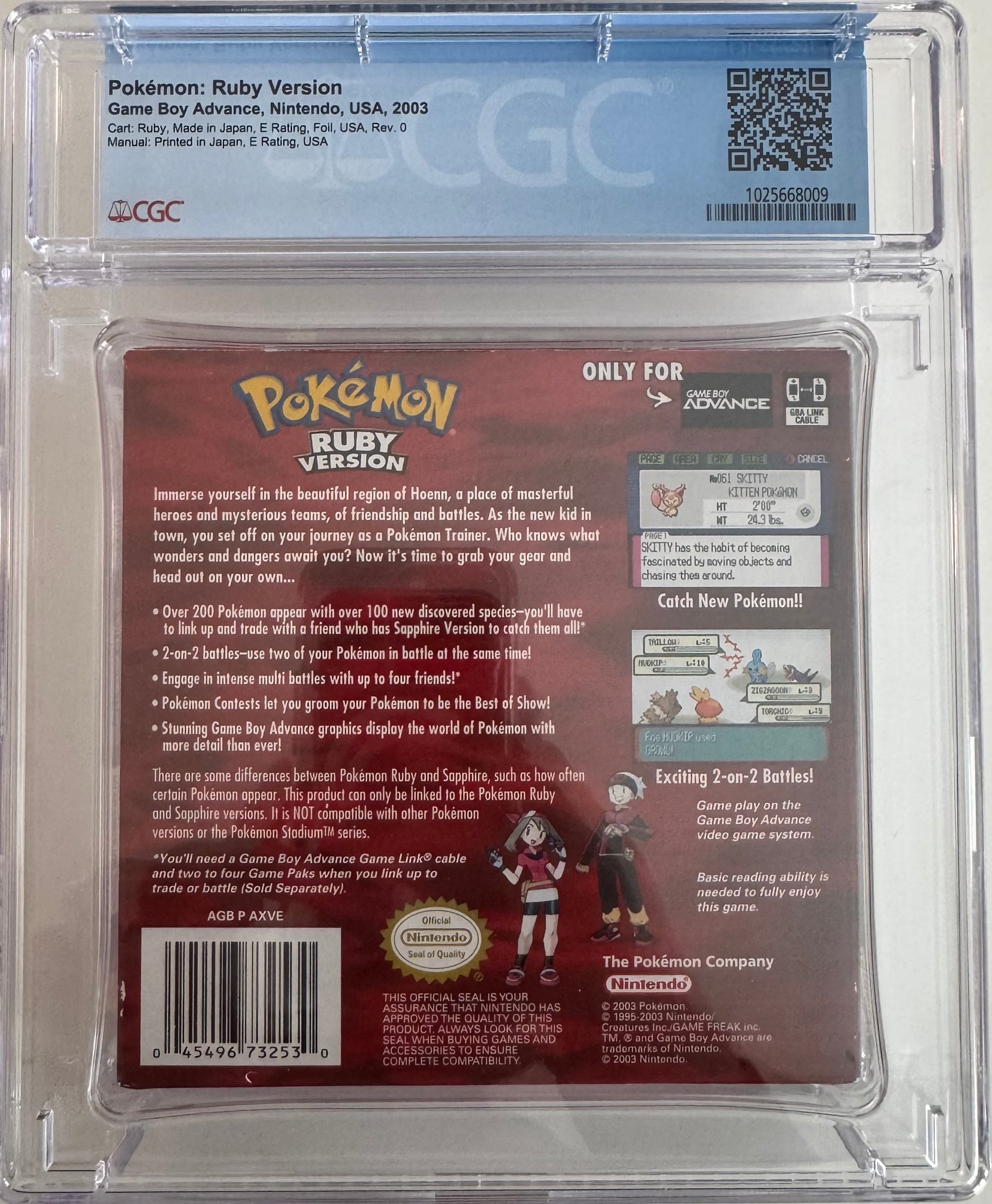 Pokemon: Ruby Version GBA Complete In Box CIB CGC 9.0 BOX 9.4 ...