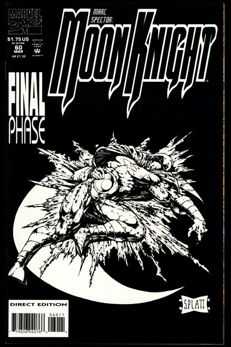 Marc Spector Moon Knight #60 Marvel 1993 (NM-) Stephen Platt Last Issu ...